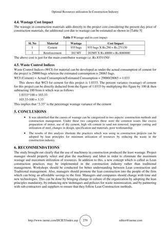 OPTIMAL RESOURCES UTILIZATION IN CONSTRUCTION INDUSTRY | PDF