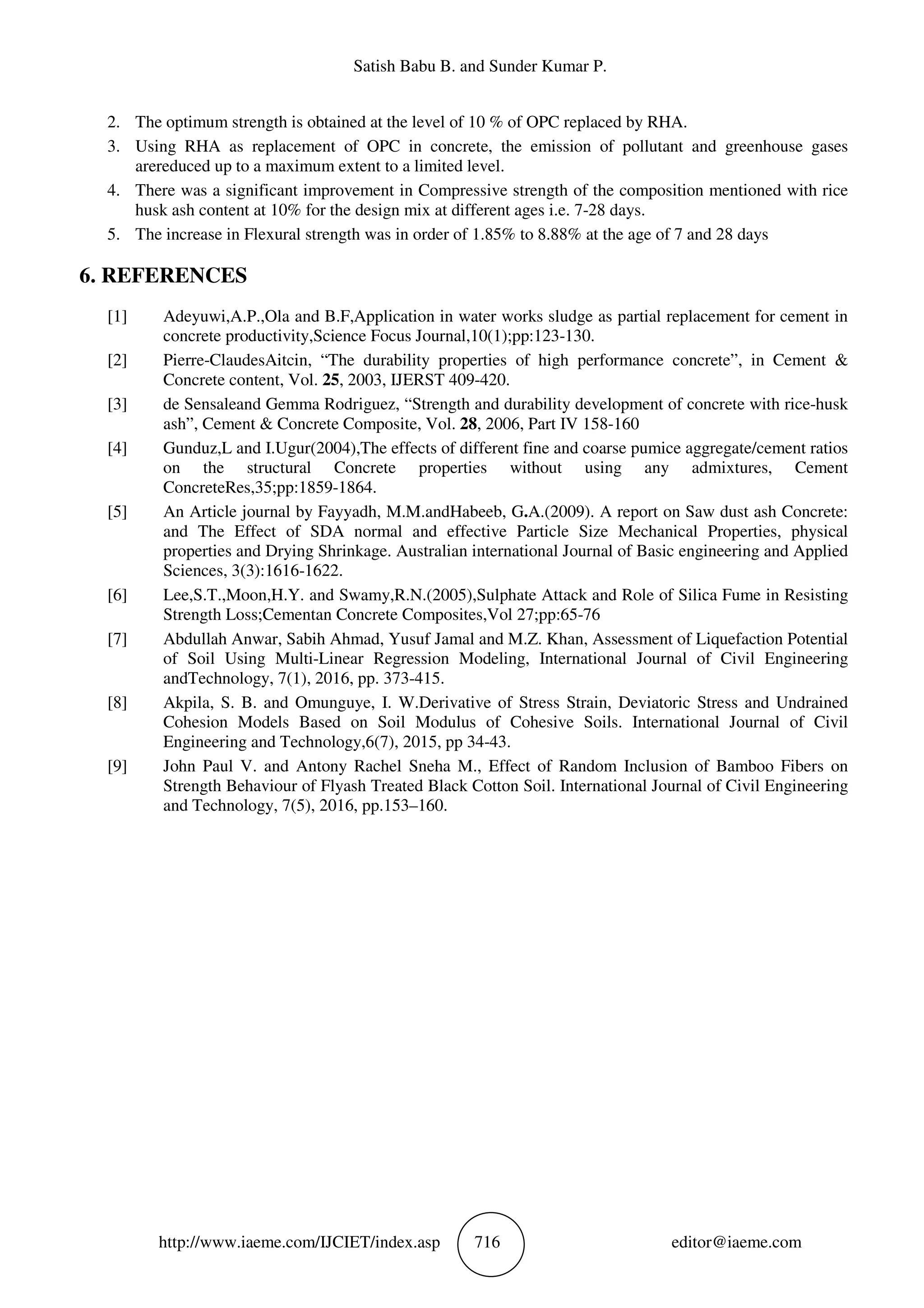 A REPORT ON PARTIAL SUBSTITUTE OF CEMENT IN CONCRETE USING RICE HUSK ...