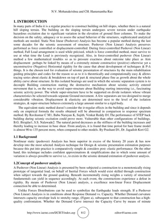 STATIC LINEAR AND NON LINEAR (PUSHOVER) ANALYSIS OF RC BUILDING ON SLOPING GROUNDS ON MEDIUM ...