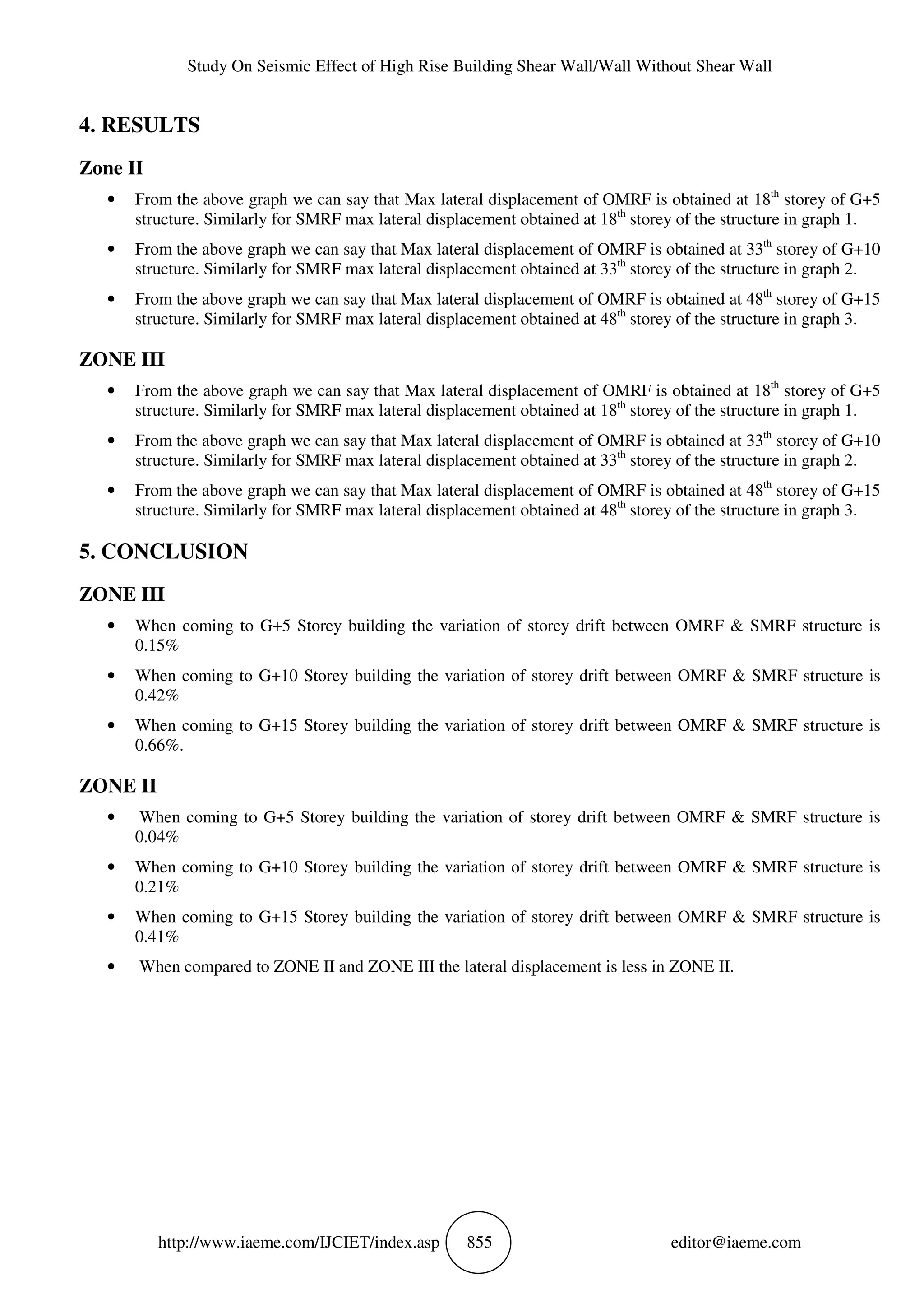 STUDY ON SEISMIC EFFECT OF HIGH RISE BUILDING SHEAR WALL/WALL WITHOUT ...