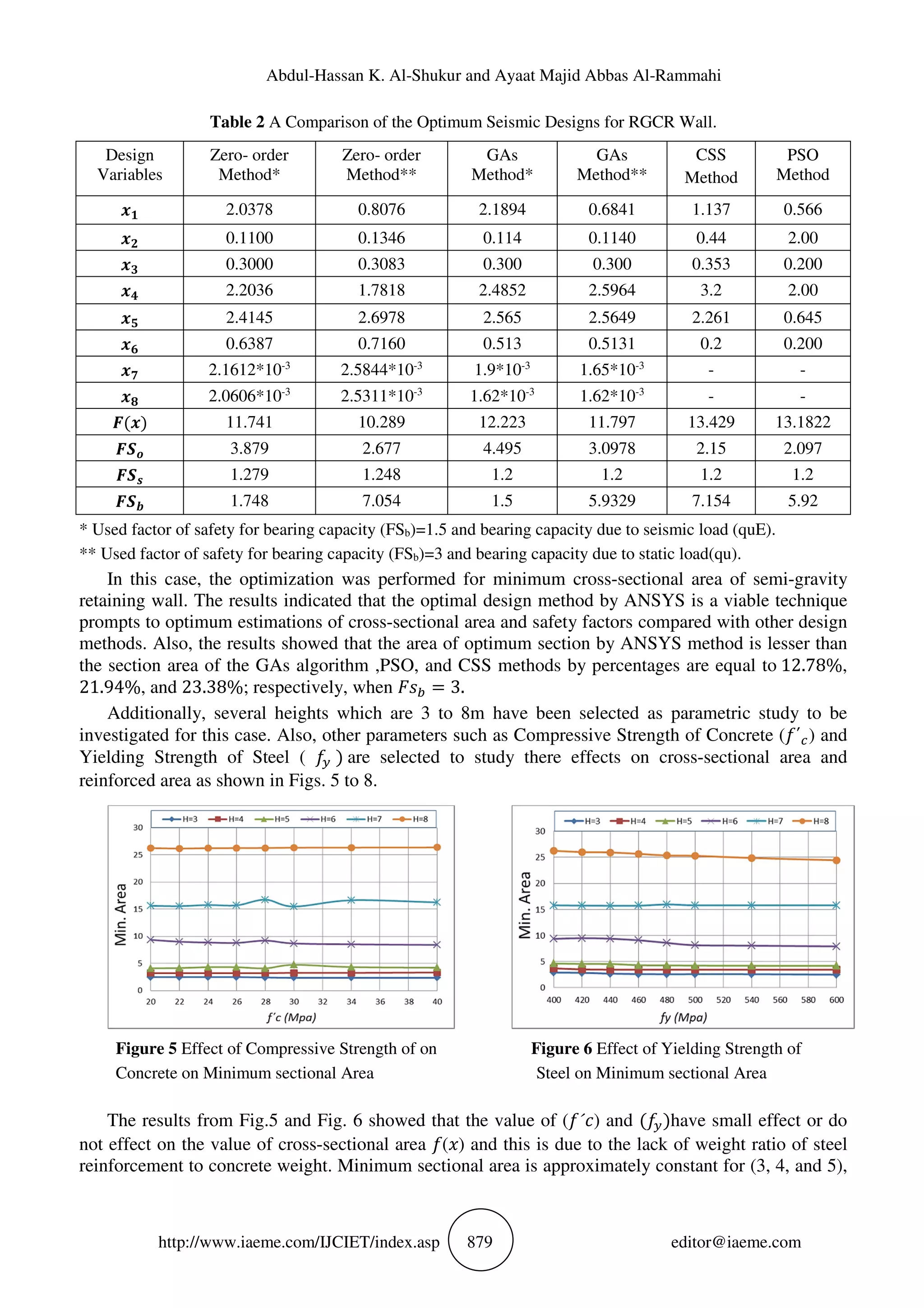 OPTIMUM DESIGN OF SEMI-GRAVITY RETAINING WALL SUBJECTED TO STATIC AND SEISMIC LOADS | PDF
