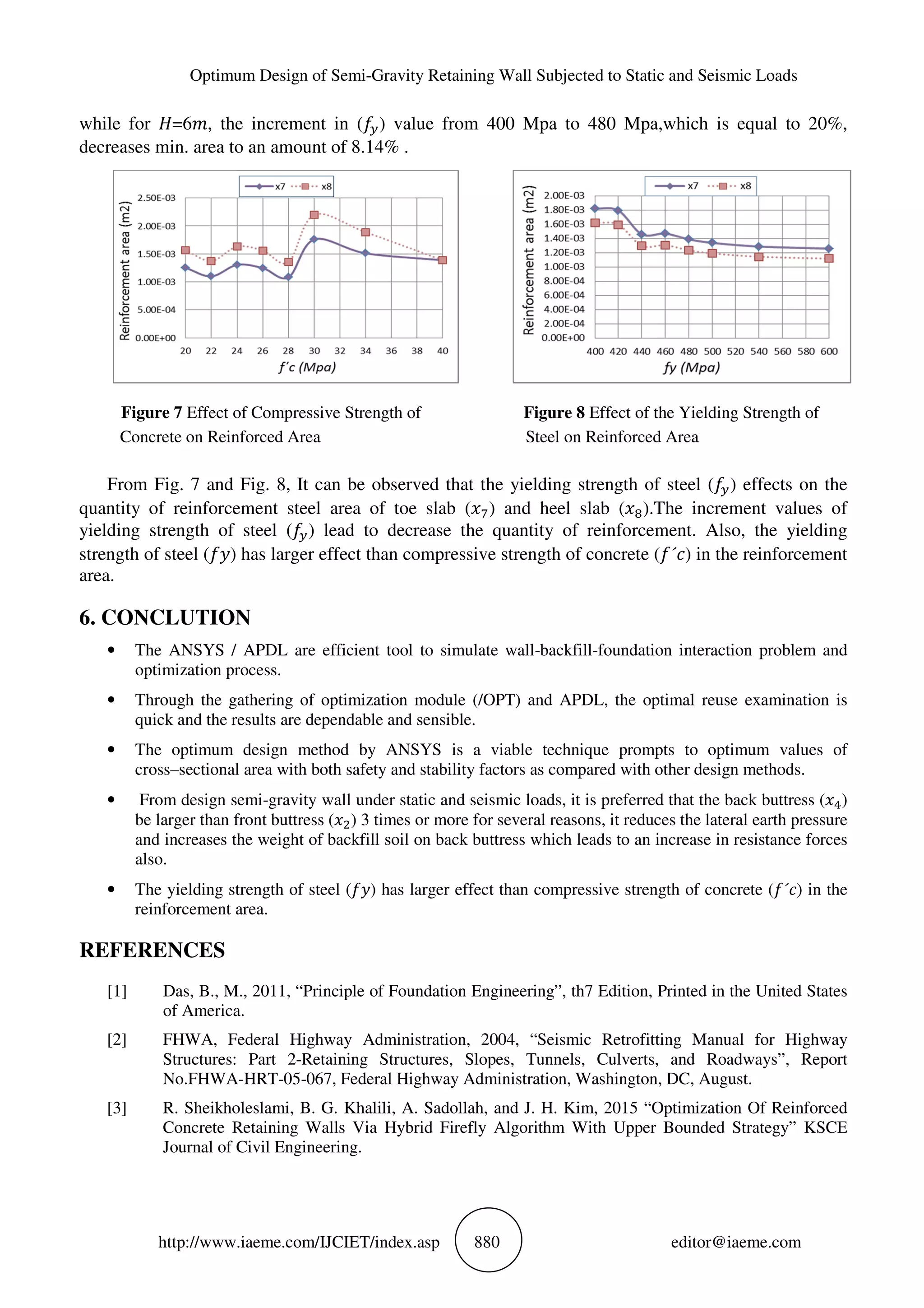 OPTIMUM DESIGN OF SEMI-GRAVITY RETAINING WALL SUBJECTED TO STATIC AND SEISMIC LOADS | PDF