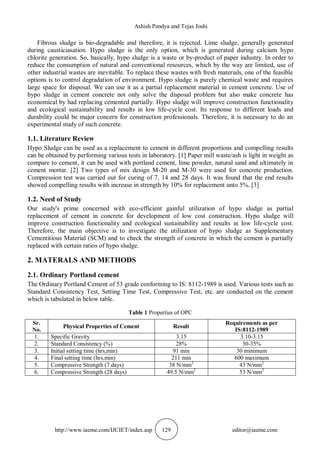 GAINFUL UTILIZATION OF HYPO SLUDGE IN CONCRETE | PDF | Civil ...