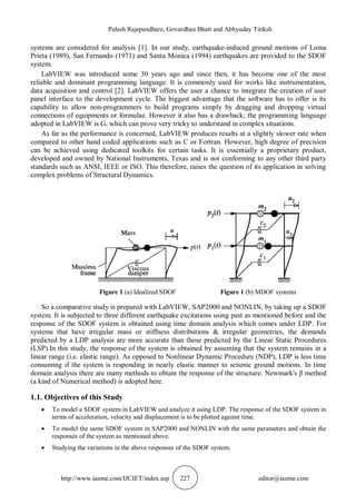 COMPARISON OF LABVIEW WITH SAP2000 AND NONLIN FOR STRUCTURAL DYNAMICS PROBLEMS | PDF | Computer ...