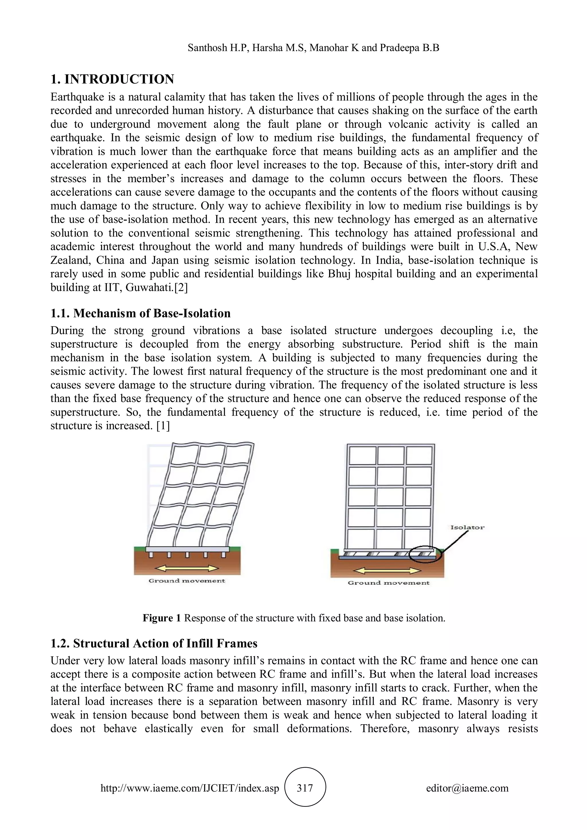 SEISMIC ISOLATION OF RC FRAMED STRUCTURE WITH AND WITHOUT INFILLS | PDF | Civil Engineering ...