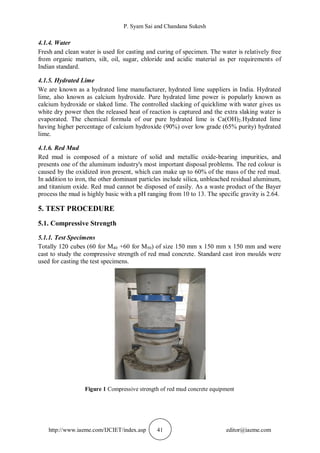 STRENGTH PROPERTIES OF CONCRETE BY USING RED MUD AS A REPLACEMENT OF ...