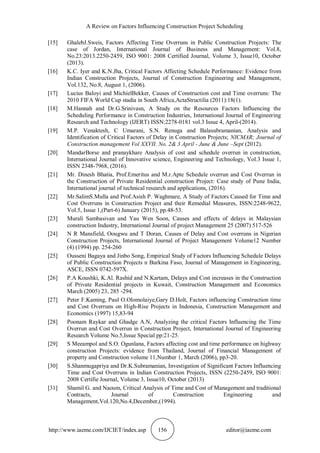 A REVIEW ON FACTORS INFLUENCING CONSTRUCTION PROJECT SCHEDULING | PDF