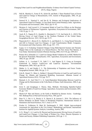 CHANGING URBAN LAND USE AND NEIGHBOURHOOD QUALITY: EVIDENCE FROM ...