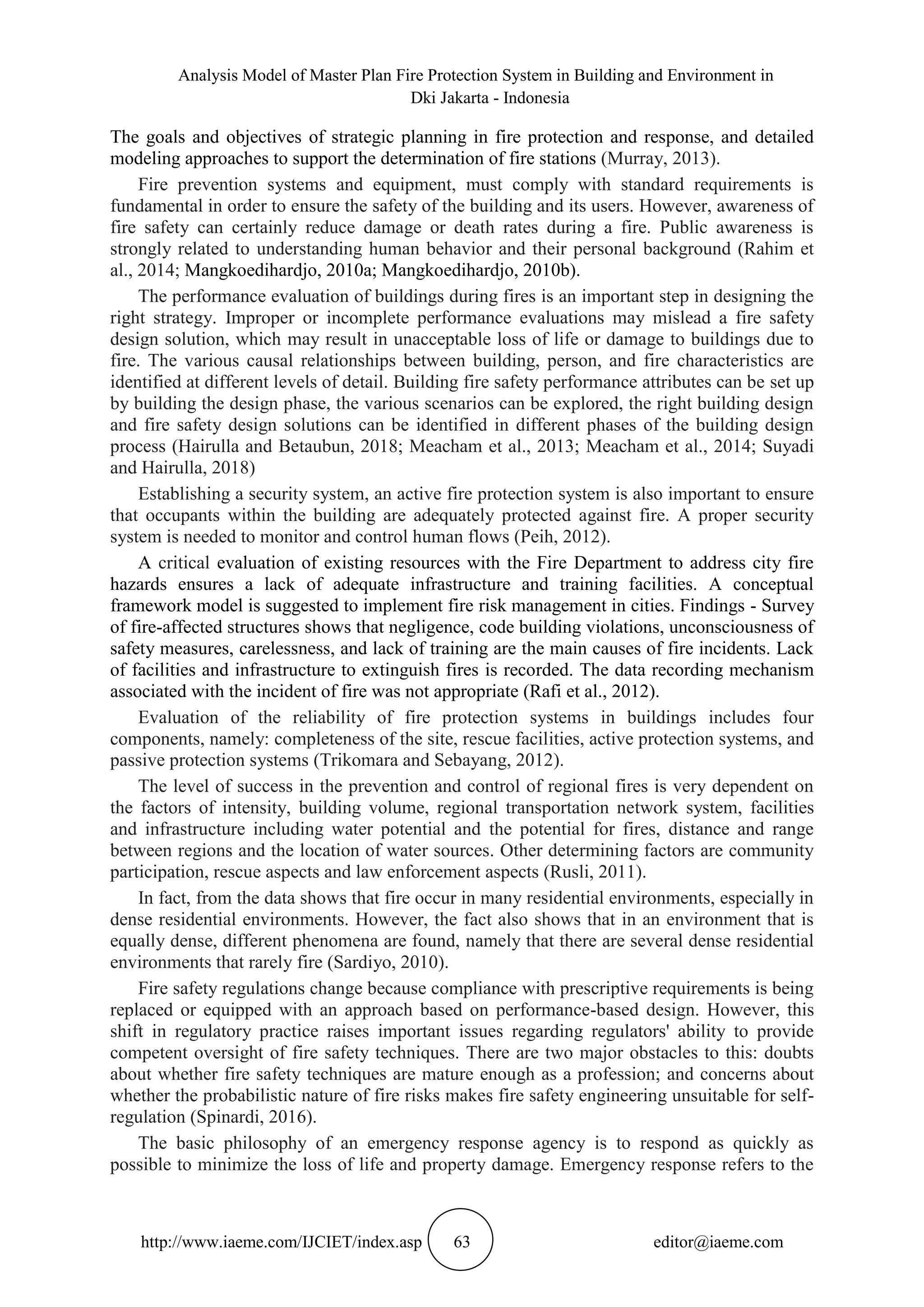 ANALYSIS MODEL OF MASTER PLAN FIRE PROTECTION SYSTEM IN BUILDING AND ...