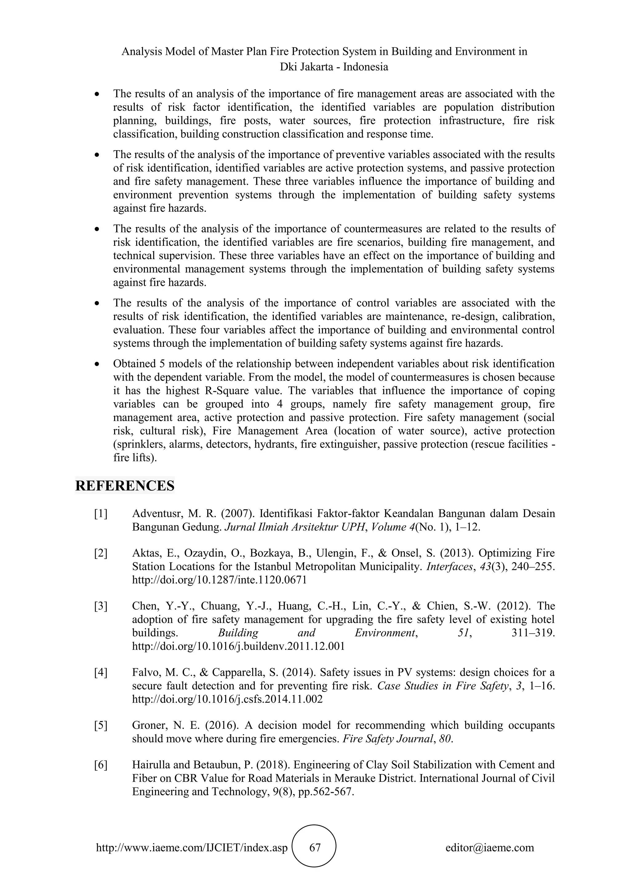 ANALYSIS MODEL OF MASTER PLAN FIRE PROTECTION SYSTEM IN BUILDING AND ...