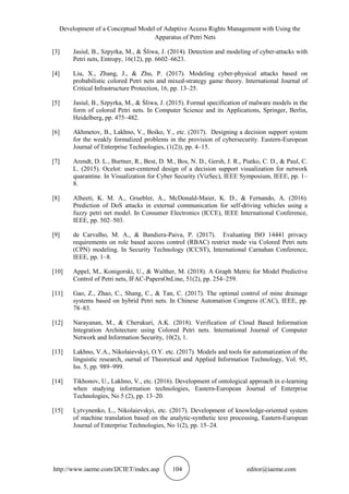 DEVELOPMENT OF A CONCEPTUAL MODEL OF ADAPTIVE ACCESS RIGHTS MANAGEMENT WITH USING THE APPARATUS ...