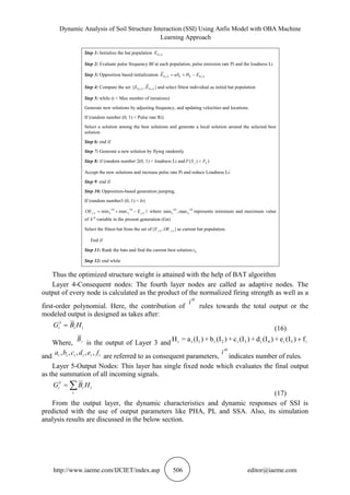 DYNAMIC ANALYSIS OF SOIL STRUCTURE INTERACTION (SSI) USING ANFIS MODEL ...