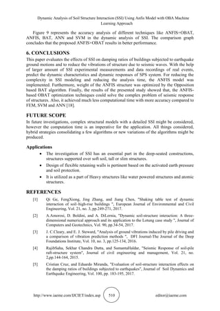 DYNAMIC ANALYSIS OF SOIL STRUCTURE INTERACTION (SSI) USING ANFIS MODEL ...