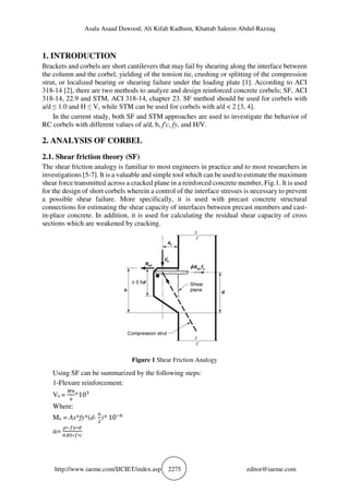 STRENGTH OF REINFORCED CONCRETE CORBELS – A PARAMETRIC STUDY | PDF