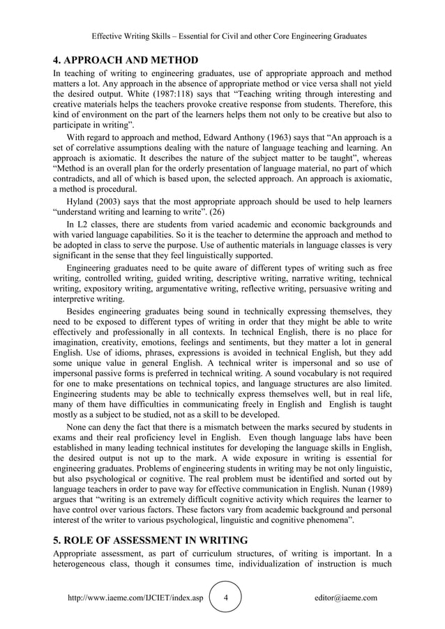 EFFECTIVE WRITING SKILLS – ESSENTIAL FOR CIVIL AND OTHER CORE ...