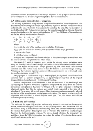 METHODS AND ALGORITHMS FOR STITCHING 360-DEGREE VIDEO | PDF