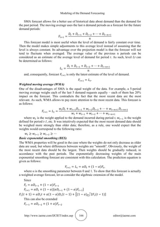 MODELING OF THE DEMAND FORECASTING | PDF