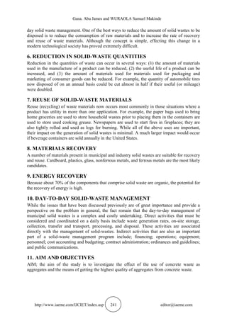 RECYCLING SOLID CONCRETE WASTE | PDF