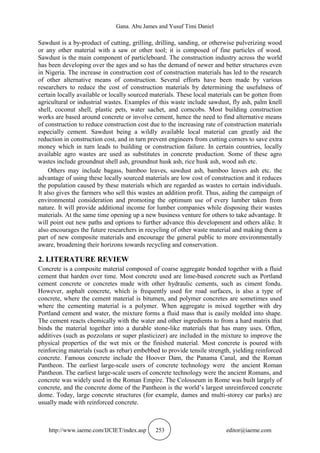 SOLIGNUM TREATED SAWDUST AS FINE AGGREGATE IN CONCRETE PRODUCTION | PDF