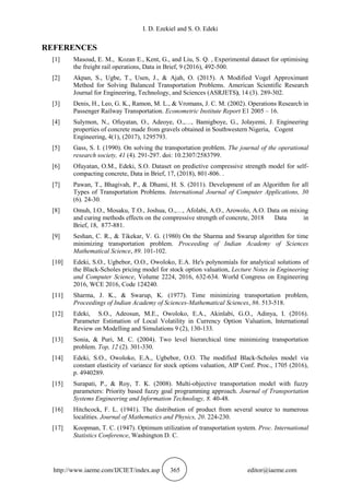MODIFIED VOGEL APPROXIMATION METHOD FOR BALANCED TRANSPORTATION MODELS TOWARDS OPTIMAL OPTION ...