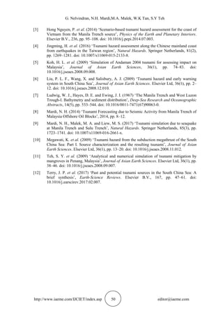 SIMULATION OF TSUNAMI AT EAST COAST OF PENINSULAR MALAYSIA DUE TO THE ...