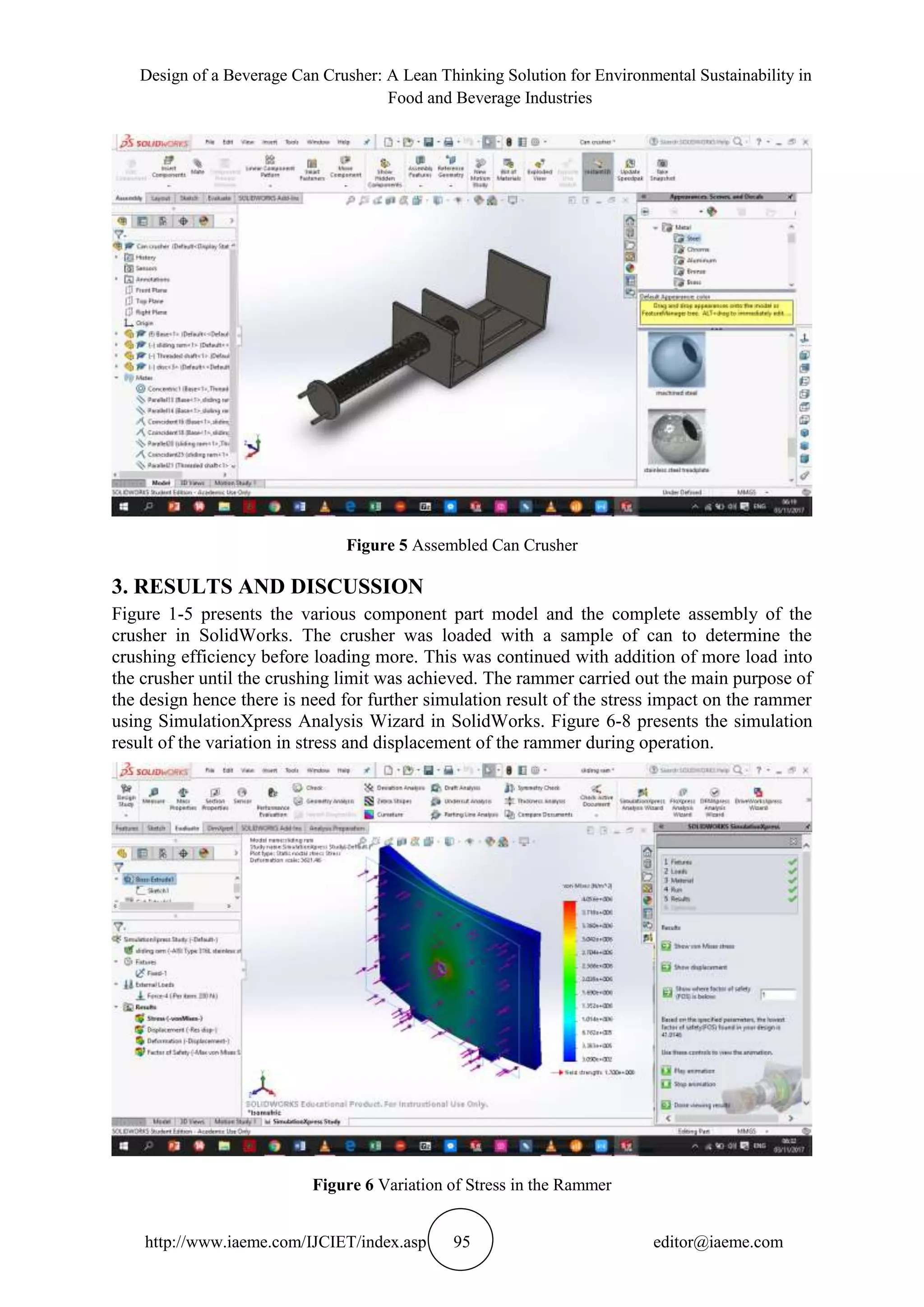 DESIGN OF A BEVERAGE CAN CRUSHER: A LEAN THINKING SOLUTION FOR ENVIRONMENTAL SUSTAINABILITY IN ...