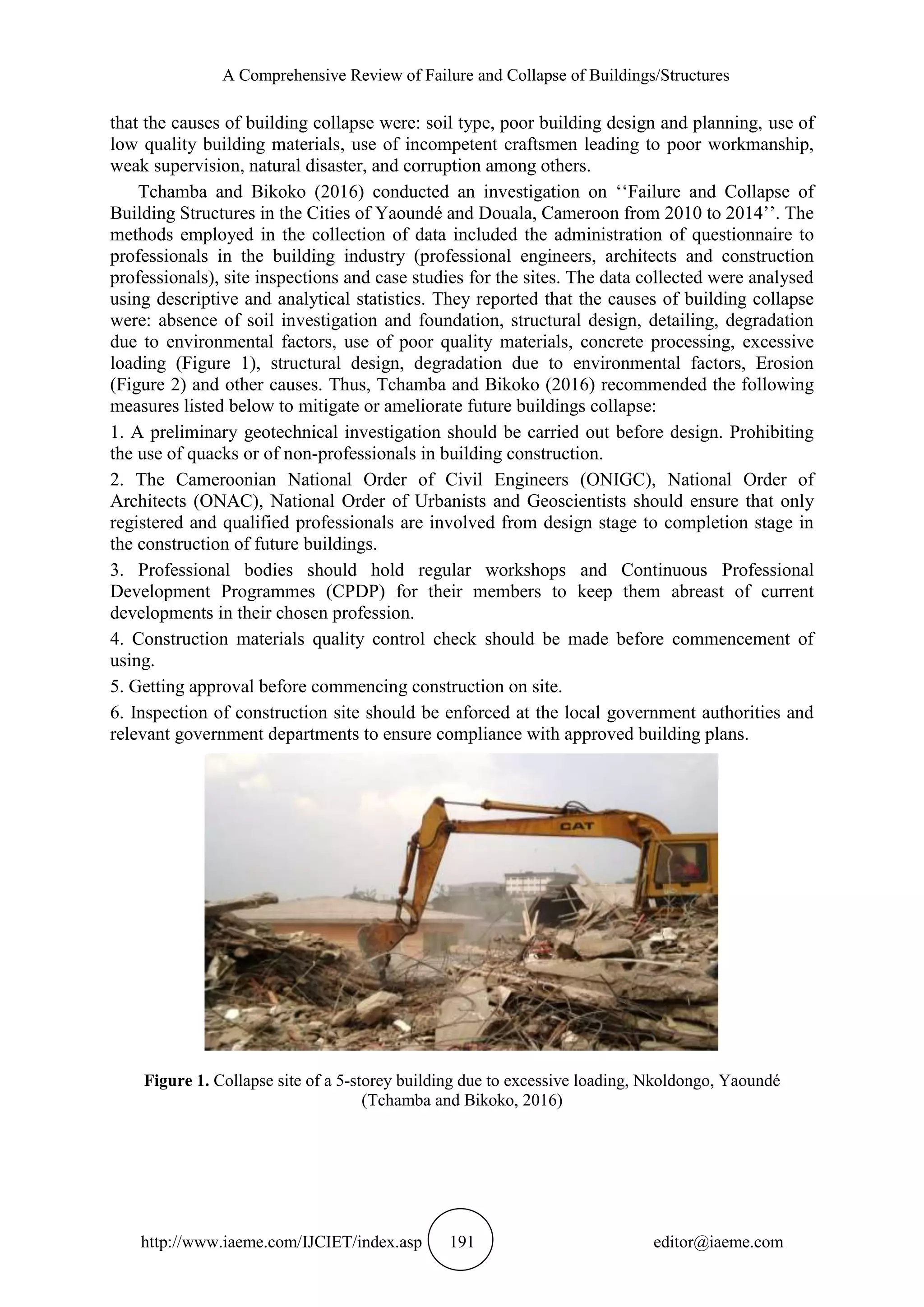 A COMPREHENSIVE REVIEW OF FAILURE AND COLLAPSE OF BUILDINGS/STRUCTURES ...