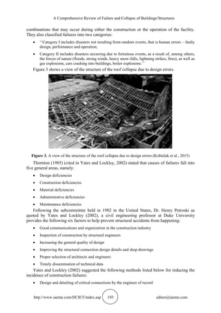 A COMPREHENSIVE REVIEW OF FAILURE AND COLLAPSE OF BUILDINGS/STRUCTURES ...