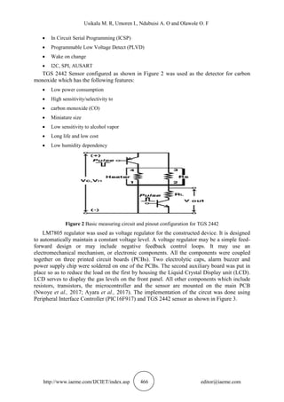 DESIGN AND CONSTRUCTION OF CARBON MONOXIDE (CO) DETECTOR | PDF