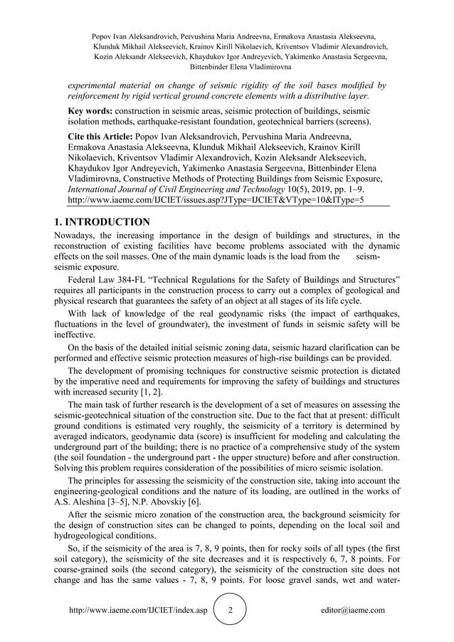 CONSTRUCTIVE METHODS OF PROTECTING BUILDINGS FROM SEISMIC EXPOSURE PDF CONSTRUCTIVE METHODS OF PROTECTING BUILDINGS FROM SEISMIC EXPOSURE PDF