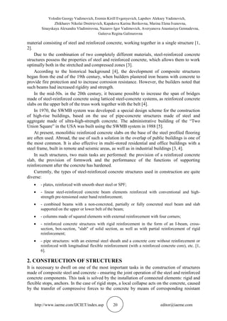 THE USE OF STRUCTURES MADE OF COMPOSITE REINFORCED CONCRETE | PDF