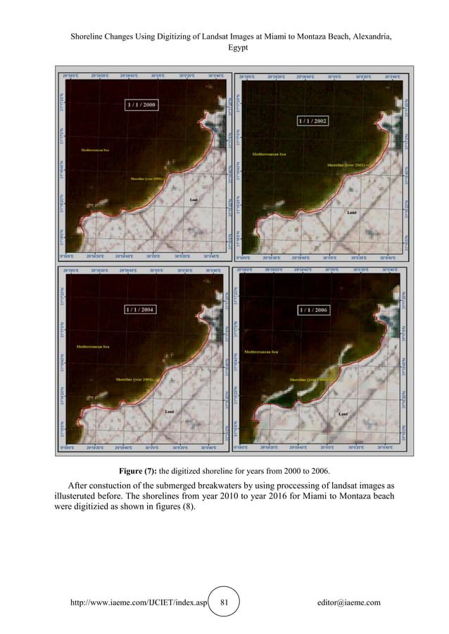 SHORELINE CHANGES USING DIGITIZING OF LANDSAT IMAGES AT MIAMI TO ...