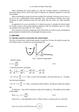 CREATING A NEW CRITICAL DEPTH EQUATION FOR GRADUALLY VARIED FLOW IN CIRCULAR SECTION | PDF ...