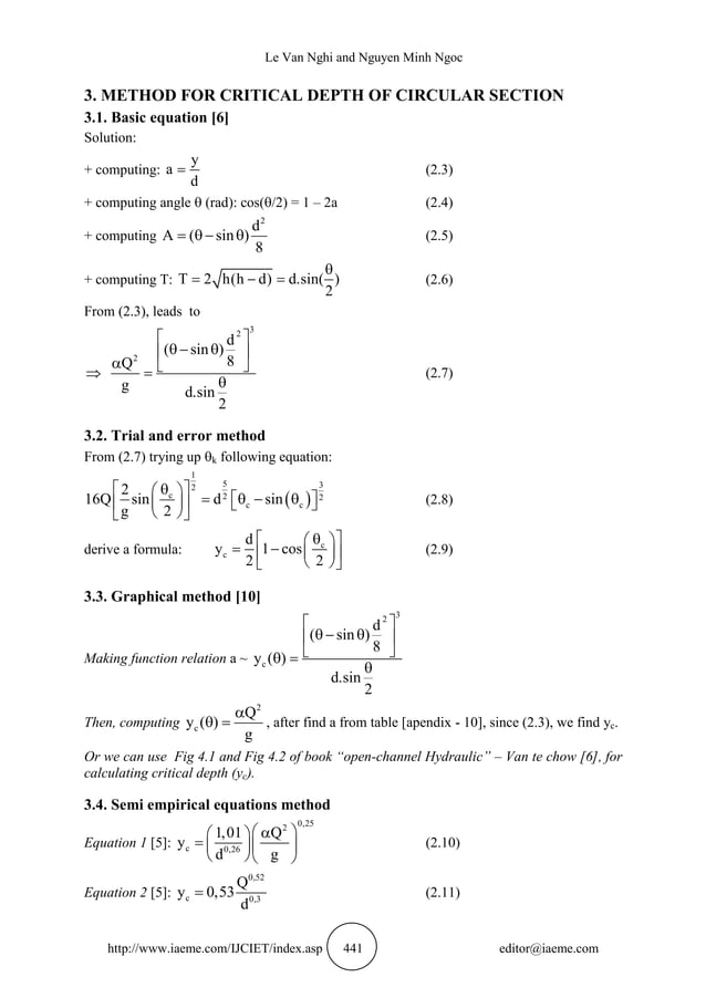 CREATING A NEW CRITICAL DEPTH EQUATION FOR GRADUALLY VARIED FLOW IN ...
