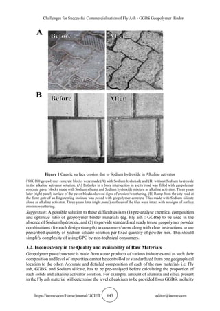 CHALLENGES FOR SUCCESSFUL COMMERCIALISATION OF FLY ASH - GGBS ...