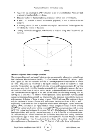 PARAMETRICAL ANALYSIS OF STRUCTURAL DOME | PDF