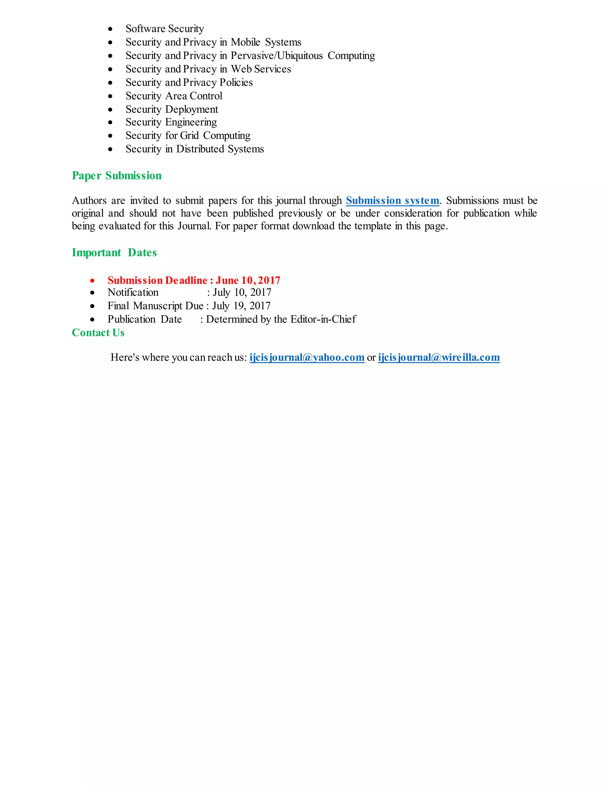 International Journal on Cryptography and Information Security (IJCIS ...