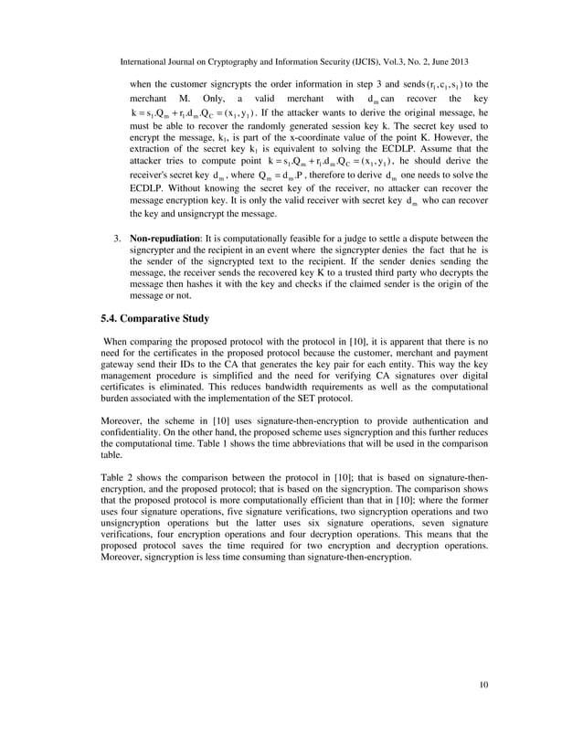 An Improvement To The Set Protocol Based On Signcryption | PDF