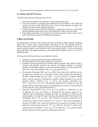 An Improvement To The Set Protocol Based On Signcryption | PDF | Information and Network ...