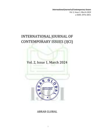 International Journal of Contemporary Issue | PDF