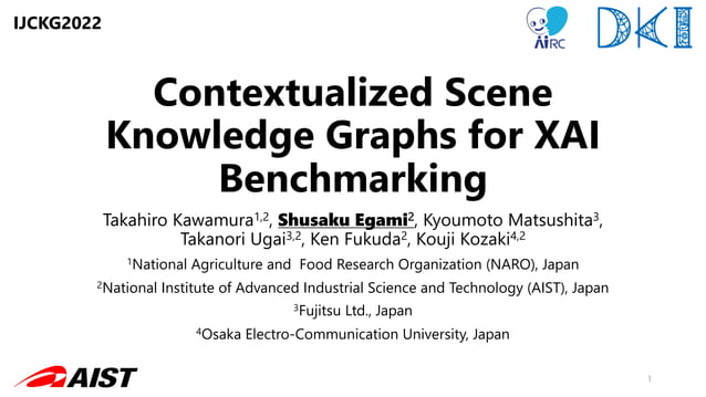 Contextualized Scene Knowledge Graphs for XAI Benchmarking | PPT