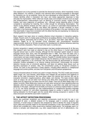 Affect Sensing and Contextual Affect Modeling from Improvisational Interaction | PDF