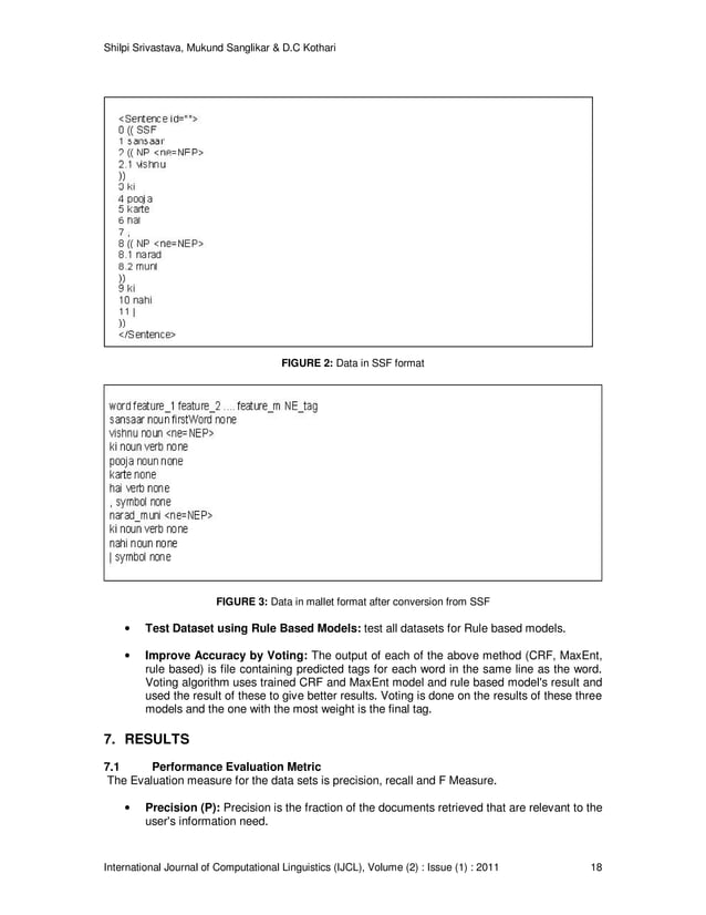 Named Entity Recognition System for Hindi Language: A Hybrid Approach | PDF | Databases ...
