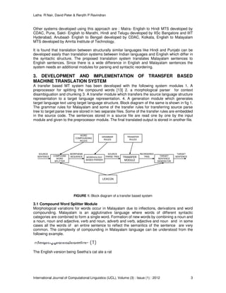 Design and Development of a Malayalam to English Translator- A Transfer ...