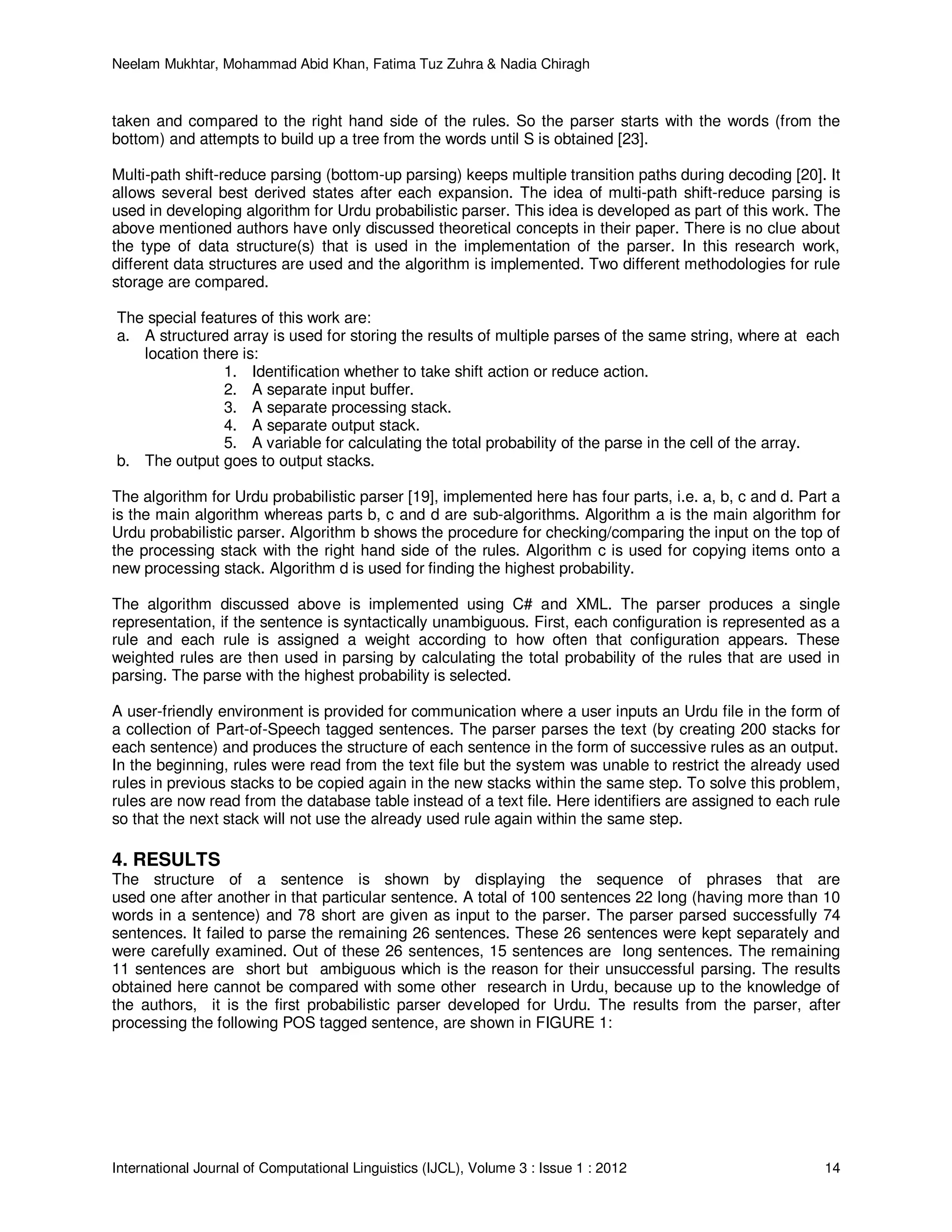 Implementation of Urdu Probabilistic Parser | PDF