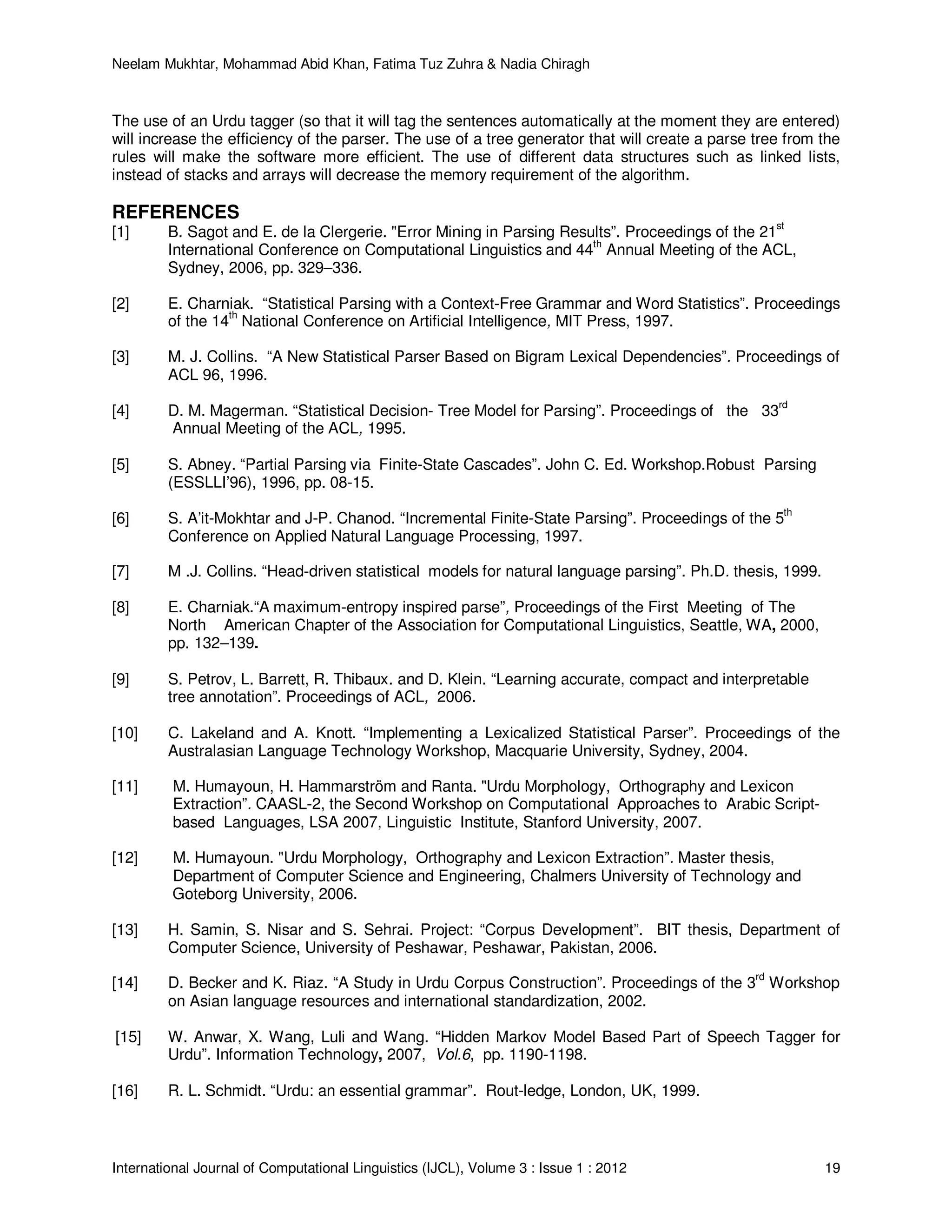 Implementation of Urdu Probabilistic Parser | PDF Implementation of Urdu Probabilistic Parser | PDF