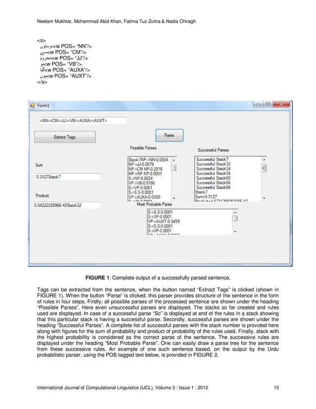 Implementation of Urdu Probabilistic Parser | PDF