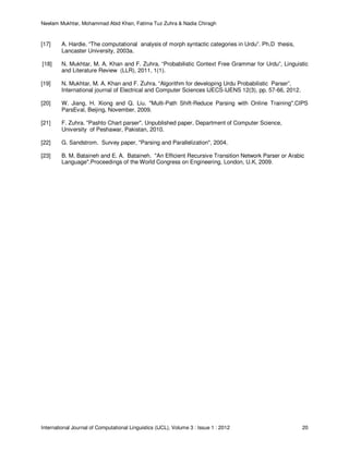 Implementation of Urdu Probabilistic Parser | PDF