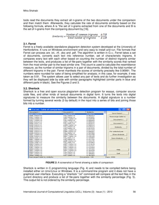 Comparing Three Plagiarism Tools (Ferret, Sherlock, and Turnitin) | PDF | Web Development | Internet