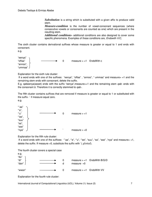 Designing a Rule Based Stemmer for Afaan Oromo Text | PDF